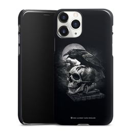 DeinDesign iPhone 11 Pro Handy Premium Case Smartphone Handyh&uuml;lle Schutzh&uuml;lle gl&auml;nzend Raven Skulls Skull Premium Case