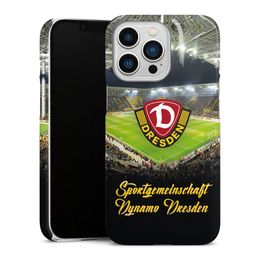 DeinDesign iPhone 13 Pro Handy Premium Case Smartphone Handyh&uuml;lle Schutzh&uuml;lle gl&auml;nzend Sg Dynamo Dresden Sgd Official Licensed Product Premium Case