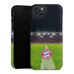 DeinDesign iPhone 15 Plus Handy Premium Case Smartphone Handyh&uuml;lle Schutzh&uuml;lle gl&auml;nzend Stadium Fc Bayern M&uuml;nchen Fcb Premium Case