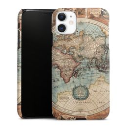 DeinDesign iPhone 11 Handy Premium Case Smartphone Handyh&uuml;lle Schutzh&uuml;lle gl&auml;nzend World Map Vintage Map Premium Case