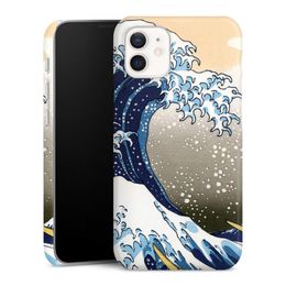 DeinDesign iPhone 12 mini Handy Premium Case Smartphone Handyh&uuml;lle Schutzh&uuml;lle gl&auml;nzend Katsushika Hokusai Die Gro&szlig;e Welle Vor Kanagawa Kunst Premium Case