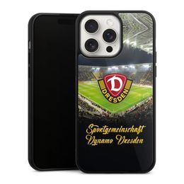DeinDesign iPhone 15 Pro Max Handy Gallery Case Handyh&uuml;lle 9H Geh&auml;rtetes Glas R&uuml;ckseite H&uuml;lle Sg Dynamo Dresden Sgd Official Licensed Product Gallery Case