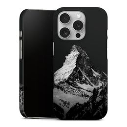 DeinDesign iPhone 16 Pro Handy Premium Case Smartphone Handyh&uuml;lle Schutzh&uuml;lle matt Mountain Snow Mountain Top Premium Case