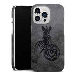 DeinDesign iPhone 13 Pro Handy Premium Case Smartphone Handyh&uuml;lle Schutzh&uuml;lle matt Official Licensed Product Msv Duisburg Zebra Premium Case