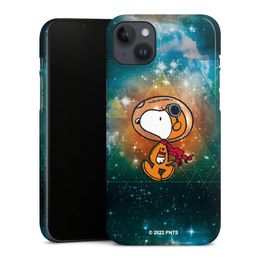 DeinDesign iPhone 14 Plus Handy Premium Case Smartphone Handyh&uuml;lle Schutzh&uuml;lle gl&auml;nzend Official Licensed Product Snoopy Astronaut Premium Case