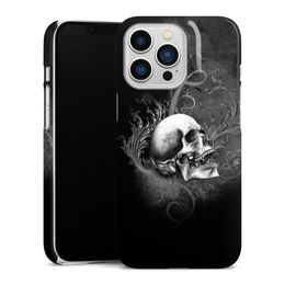 DeinDesign iPhone 13 Pro Handy Premium Case Smartphone Handyh&uuml;lle Schutzh&uuml;lle gl&auml;nzend Gothic Skull Skulls Premium Case