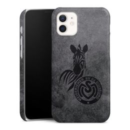 DeinDesign iPhone 12 mini Handy Premium Case Smartphone Handyh&uuml;lle Schutzh&uuml;lle gl&auml;nzend Msv Duisburg Zebra Official Licensed Product Premium Case