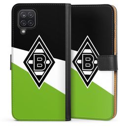 DeinDesign Galaxy A12 Handy Klapph&uuml;lle Handyh&uuml;lle aus Kunst Leder schwarz Flip Case Official Licensed Product Borussia M&ouml;nchengladbach Gladbach Sideflip mit 