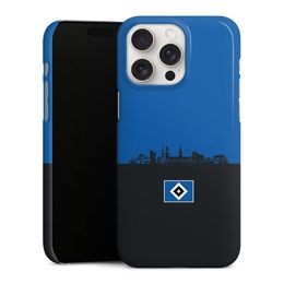 DeinDesign iPhone 15 Pro Max Handy Premium Case Smartphone Handyh&uuml;lle Schutzh&uuml;lle gl&auml;nzend Hsv Skyline Hamburg Premium Case