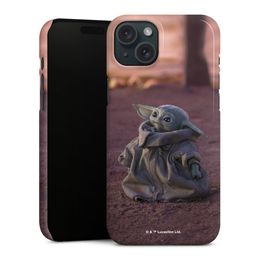 DeinDesign iPhone 15 Plus Handy Premium Case Smartphone Handyh&uuml;lle Schutzh&uuml;lle gl&auml;nzend The Child Star Wars Baby Yoda Premium Case