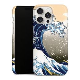 DeinDesign iPhone 15 Pro Max Handy Premium Case Smartphone Handyh&uuml;lle Schutzh&uuml;lle gl&auml;nzend Katsushika Hokusai Die Gro&szlig;e Welle Vor Kanagawa Kunst Premium Case