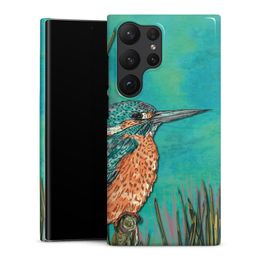 DeinDesign Galaxy S23 Ultra Handy Premium Case Smartphone Handyh&uuml;lle Schutzh&uuml;lle gl&auml;nzend Painting Bird Animals Premium Case