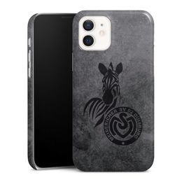 DeinDesign iPhone 12 Handy Premium Case Smartphone Handyh&uuml;lle Schutzh&uuml;lle gl&auml;nzend Official Licensed Product Msv Duisburg Zebra Premium Case