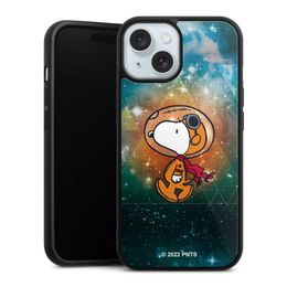 DeinDesign iPhone 15 Handy Gallery Case Handyh&uuml;lle 9H Geh&auml;rtetes Glas R&uuml;ckseite H&uuml;lle Official Licensed Product Snoopy Astronaut Gallery Case