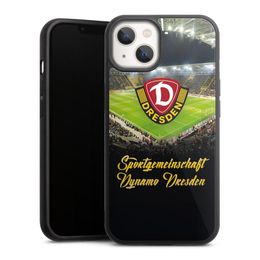 DeinDesign iPhone 13 Handy Gallery Case Handyh&uuml;lle 9H Geh&auml;rtetes Glas R&uuml;ckseite H&uuml;lle Sg Dynamo Dresden Sgd Official Licensed Product Gallery Case
