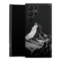 DeinDesign Galaxy S23 Ultra Handy Premium Case Smartphone Handyh&uuml;lle Schutzh&uuml;lle gl&auml;nzend Mountain Snow Mountain Top Premium Case