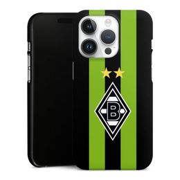 DeinDesign iPhone 14 Pro Handy Premium Case Smartphone Handyh&uuml;lle Schutzh&uuml;lle matt Stripes Borussia M&ouml;nchengladbach Gladbach Premium Case