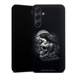 DeinDesign Galaxy A55 5G Handy Premium Case Smartphone Handyh&uuml;lle Schutzh&uuml;lle matt Raven Skulls Skull Premium Case