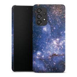 DeinDesign Galaxy A53 5G Handy Premium Case Smartphone Handyh&uuml;lle Schutzh&uuml;lle gl&auml;nzend Weltall Galaxy Weltraum Premium Case