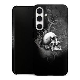 DeinDesign Galaxy S24 Handy Premium Case Smartphone Handyh&uuml;lle Schutzh&uuml;lle matt Gothic Skull Skulls Premium Case