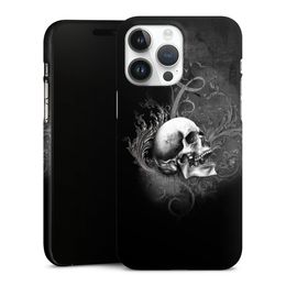 DeinDesign iPhone 14 Pro Max Handy Premium Case Smartphone Handyh&uuml;lle Schutzh&uuml;lle matt Gothic Skull Skulls Premium Case