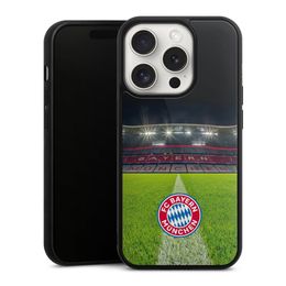 DeinDesign iPhone 15 Pro Handy Gallery Case Handyh&uuml;lle 9H Geh&auml;rtetes Glas R&uuml;ckseite H&uuml;lle Stadium Fc Bayern M&uuml;nchen Fcb Gallery Case