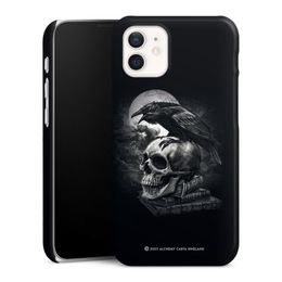 DeinDesign iPhone 12 mini Handy Premium Case Smartphone Handyh&uuml;lle Schutzh&uuml;lle gl&auml;nzend Raven Skulls Skull Premium Case