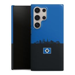 DeinDesign Galaxy S24 Ultra Handy Premium Case Smartphone Handyh&uuml;lle Schutzh&uuml;lle gl&auml;nzend Hsv Skyline Hamburg Premium Case