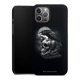 DeinDesign iPhone 12 Pro Max Handy Premium Case Smartphone Handyh&uuml;lle Schutzh&uuml;lle matt Raven Skulls Skull Premium Case