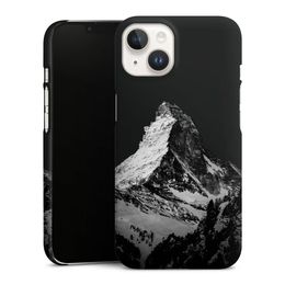 DeinDesign iPhone 14 Handy Premium Case Smartphone Handyh&uuml;lle Schutzh&uuml;lle matt Mountain Snow Mountain Top Premium Case
