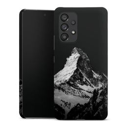DeinDesign Galaxy A53 5G Handy Premium Case Smartphone Handyh&uuml;lle Schutzh&uuml;lle matt Snow Mountain Mountain Top Premium Case