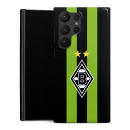 DeinDesign Galaxy S23 Ultra Handy Premium Case Smartphone Handyh&uuml;lle Schutzh&uuml;lle gl&auml;nzend Stripes Borussia M&ouml;nchengladbach Gladbach Premium Case