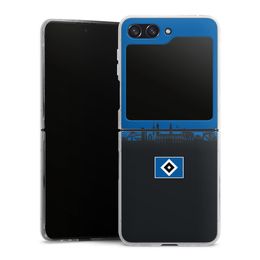DeinDesign Galaxy Z Flip 5 Handy Hard Case Schutzh&uuml;lle transparent Smartphone Handy H&uuml;lle Skyline Hamburg Hsv Hard Case