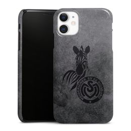 DeinDesign iPhone 11 Handy Premium Case Smartphone Handyh&uuml;lle Schutzh&uuml;lle gl&auml;nzend Official Licensed Product Msv Duisburg Zebra Premium Case