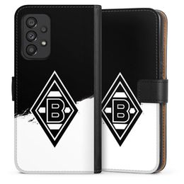DeinDesign Galaxy A53 5G Handy Klapph&uuml;lle Handyh&uuml;lle aus Kunst Leder schwarz Flip Case Bmg Borussia M&ouml;nchengladbach Gladbach Sideflip mit langer Lasche