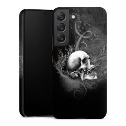 DeinDesign Galaxy S22 Handy Premium Case Smartphone Handyh&uuml;lle Schutzh&uuml;lle matt Gothic Skull Skulls Premium Case