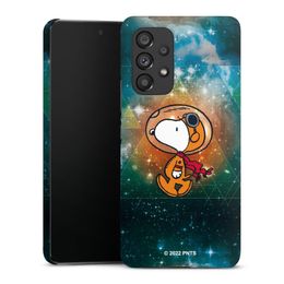 DeinDesign Galaxy A53 5G Handy Premium Case Smartphone Handyh&uuml;lle Schutzh&uuml;lle gl&auml;nzend Official Licensed Product Astronaut Snoopy Premium Case