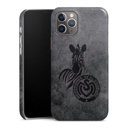 DeinDesign iPhone 12 Pro Handy Premium Case Smartphone Handyh&uuml;lle Schutzh&uuml;lle gl&auml;nzend Official Licensed Product Msv Duisburg Zebra Premium Case