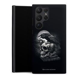 DeinDesign Galaxy S23 Ultra Handy Premium Case Smartphone Handyh&uuml;lle Schutzh&uuml;lle matt Raven Skulls Skull Premium Case