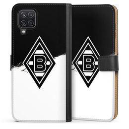 DeinDesign Galaxy A12 Handy Klapph&uuml;lle Handyh&uuml;lle aus Kunst Leder schwarz Flip Case Bmg Borussia M&ouml;nchengladbach Gladbach Sideflip mit langer Lasche
