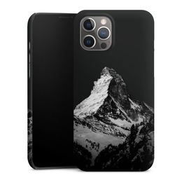 DeinDesign iPhone 12 Pro Max Handy Premium Case Smartphone Handyh&uuml;lle Schutzh&uuml;lle matt Mountain Snow Mountain Top Premium Case