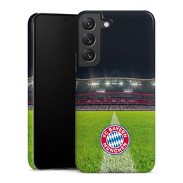 DeinDesign Galaxy S22 Handy Premium Case Smartphone Handyh&uuml;lle Schutzh&uuml;lle gl&auml;nzend Stadium Fc Bayern M&uuml;nchen Fcb Premium Case