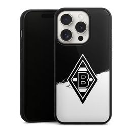 DeinDesign iPhone 15 Pro Handy Gallery Case Handyh&uuml;lle 9H Geh&auml;rtetes Glas R&uuml;ckseite H&uuml;lle Bmg Borussia M&ouml;nchengladbach Gladbach Gallery Case
