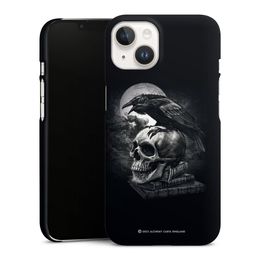 DeinDesign iPhone 14 Handy Premium Case Smartphone Handyh&uuml;lle Schutzh&uuml;lle matt Raven Skulls Skull Premium Case