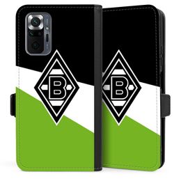 DeinDesign Xiaomi Redmi Note 10 Pro Handy Klapph&uuml;lle Handyh&uuml;lle aus Kunst Leder schwarz Flip Case Gladbach Official Licensed Product Borussia M&ouml;nchengladbach 