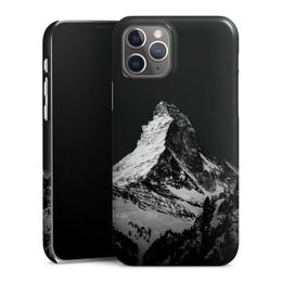 DeinDesign iPhone 12 Pro Handy Premium Case Smartphone Handyh&uuml;lle Schutzh&uuml;lle gl&auml;nzend Mountain Snow Mountain Top Premium Case