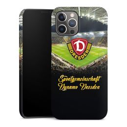 DeinDesign iPhone 12 Pro Max Handy Premium Case Smartphone Handyh&uuml;lle Schutzh&uuml;lle matt Sgd Sg Dynamo Dresden Official Licensed Product Premium Case