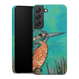 DeinDesign Galaxy S22 Handy Premium Case Smartphone Handyh&uuml;lle Schutzh&uuml;lle gl&auml;nzend Painting Bird Animals Premium Case