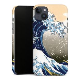 DeinDesign iPhone 14 Plus Handy Premium Case Smartphone Handyh&uuml;lle Schutzh&uuml;lle gl&auml;nzend Katsushika Hokusai Die Gro&szlig;e Welle Vor Kanagawa Kunst Premium Case