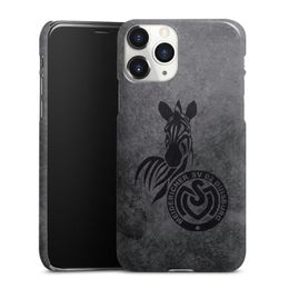 DeinDesign iPhone 11 Pro Handy Premium Case Smartphone Handyh&uuml;lle Schutzh&uuml;lle gl&auml;nzend Msv Duisburg Zebra Official Licensed Product Premium Case